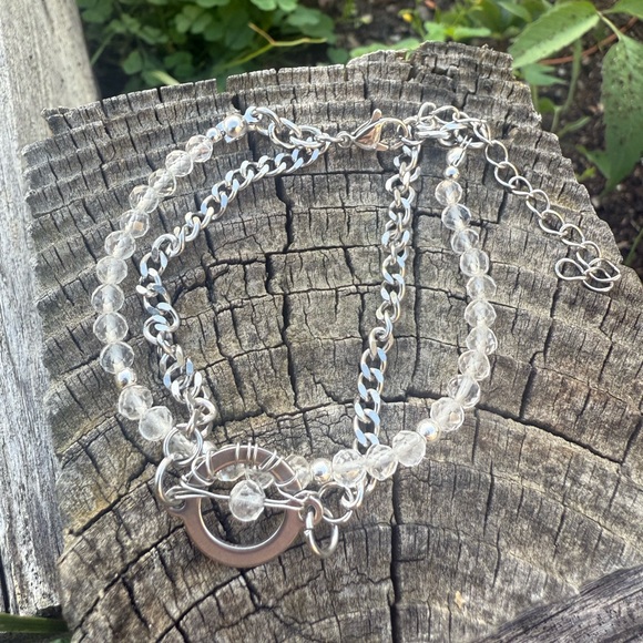 Veil | Jewelry | Delicate Weapon 4 Clear Quartz Double Layer Stainless ...